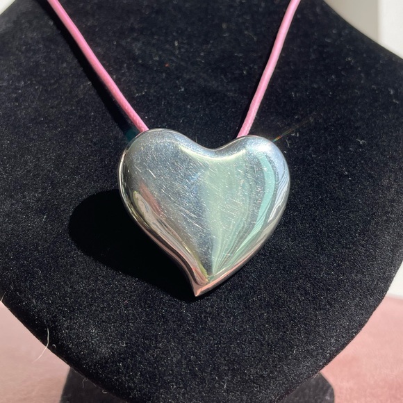 GOTTROCKS | Jewelry | Vintage Sterling Silver Taxco Big Heart Pendant ...